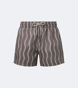Frescobol Carioca Rio Printed Swim Trunks - Brown