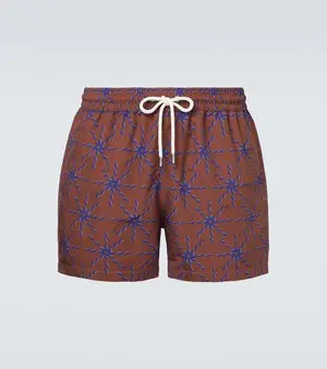 Frescobol Carioca Rio Printed Swim Trunks - Brown