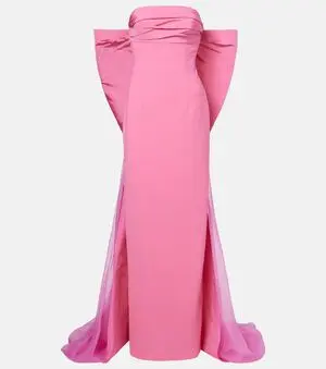 Carolina Herrera Bow-detail Strapless Crêpe Gown