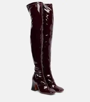 Metallic Over The Knee Boots