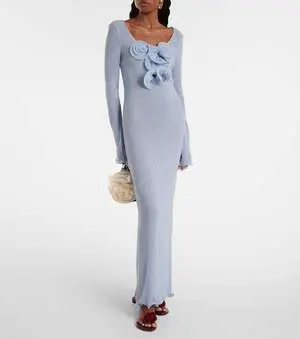 Magda Butrym Floral-applique Maxi Dress