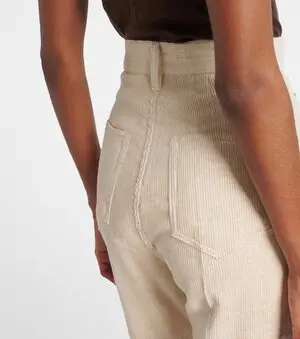 Rick Owens Bolan Cotton And Linen Bootcut Jeans