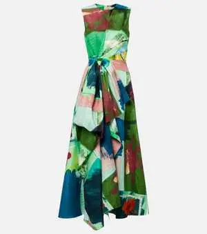 ROKSANDA Nura Bow-detail Cotton Cocktail Dress - Multicoloured