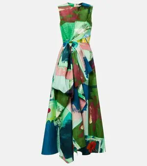ROKSANDA Nura Bow-detail Cotton Cocktail Dress - Multicoloured