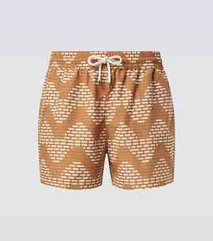 Frescobol Carioca Rio Printed Swim Trunks