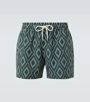 Frescobol Carioca Rio Printed Swim Trunks - Green