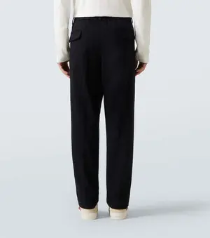 Moncler Cotton-blend Jersey Slim Pants