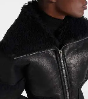Rick Owens Flight Cropped Leather Jacket