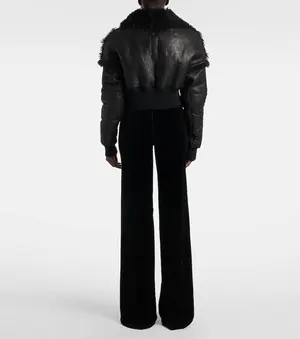 Rick Owens Flight Cropped Leather Jacket