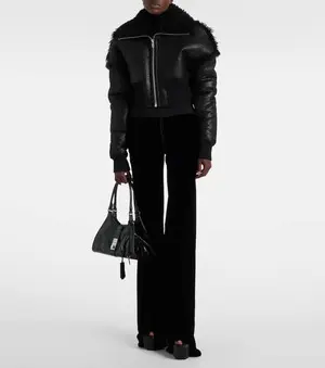 Rick Owens Flight Cropped Leather Jacket