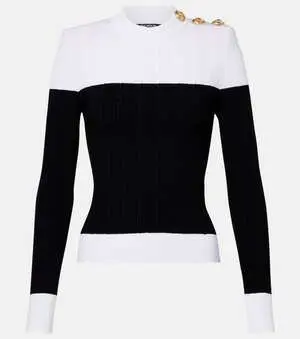 Balmain Padded Shoulder Knitwear For Women