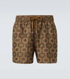 Frescobol Carioca Rio Sport Printed Swim Trunks - Brown