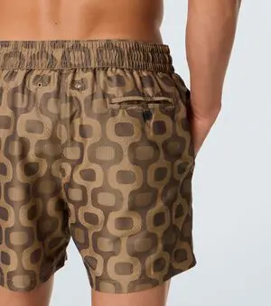 Frescobol Carioca Rio Sport Printed Swim Trunks - Brown