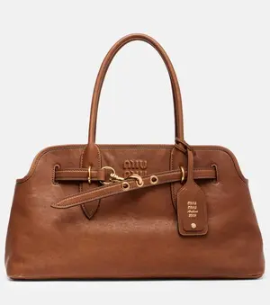 MIU MIU Aventure Large Leather Tote