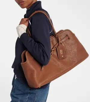 Miu Miu Aventure Large Leather Tote