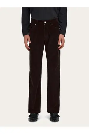 FERRAGAMO Corduroy Trousers - Red