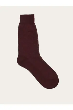 FERRAGAMO Monogram Ankle Socks - Natural