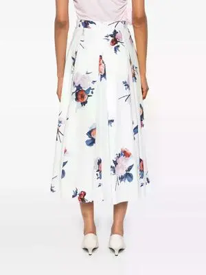 Erdem Pleated Midi Skirt