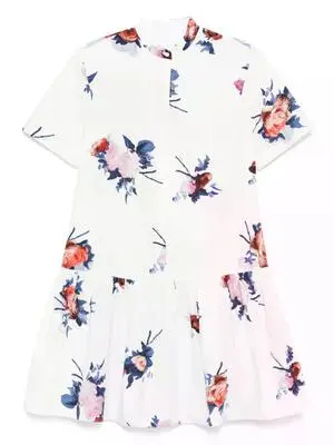 Erdem Floral-print Mini Dress - White