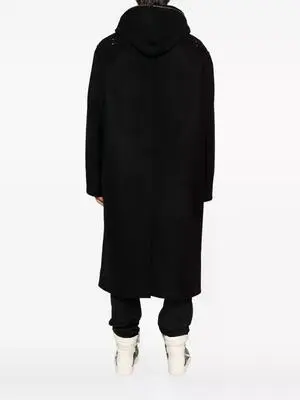 Rick Owens Hooded Raincoat - Black