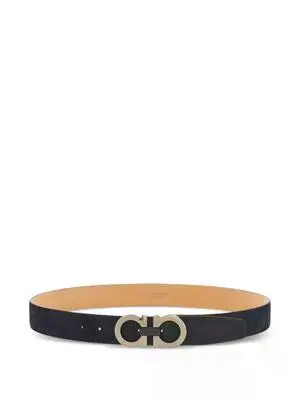 FERRAGAMO Gancini-buckle Belt - Blue