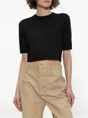 Dsquared2 Logo-embroidered Knit Top - Black