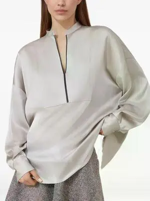Brunello Cucinelli Balloon-sleeve Blouse