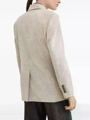 Brunello Cucinelli Twill Flannel Blazer - Neutrals