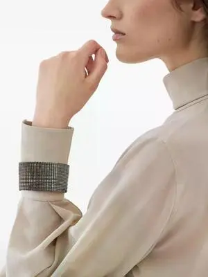 Brunello Cucinelli Crêpe De Chine Blouse - Neutrals