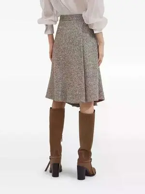 Brunello Cucinelli Pleated Skirt With Belt