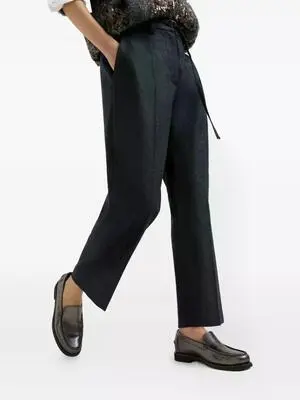Brunello Cucinelli Wool Belted Trousers