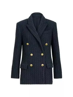 BRUNELLO CUCINELLI Double-Breasted Textured Blazer