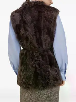 Brunello Cucinelli Shearling Belted Vest