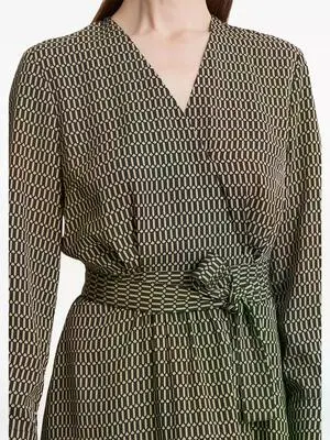 Marc O'polo Geometric-pattern Wrap Dress