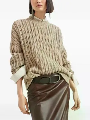 Brunello Cucinelli Chunky-knit Cashmere Sweater - Brown