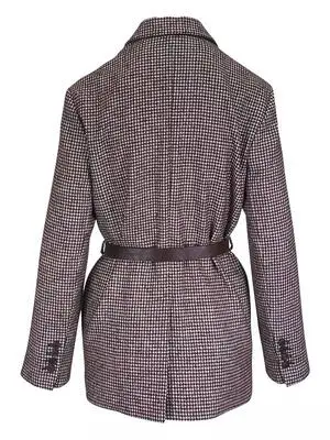 Brunello Cucinelli Houndstooth Blazer With Belt