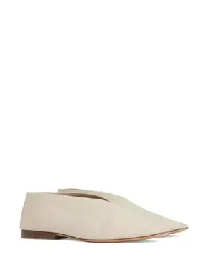 MANSUR GAVRIEL Leather Ballet Flats - Light Grey