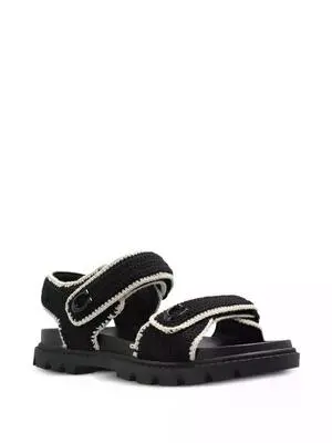 COACH® Brynn Crochet Double-strap Sandals - Black