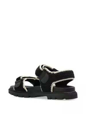 COACH® Brynn Crochet Double-strap Sandals - Black