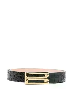 VICTORIA BECKHAM Croco-Embossed Leather Belt