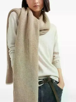 Brunello Cucinelli Ribbed Scarf - Neutrals