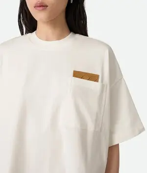 Bottega Veneta Cotton Jersey Cropped T-shirt - Chalk