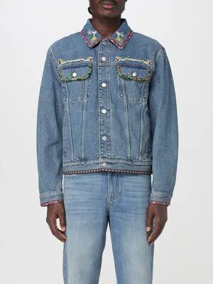 Valentino Garavani Embroidered Denim Jacket - Gnawed Blue