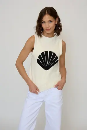 Central Park West Evie Shell Print Tank
