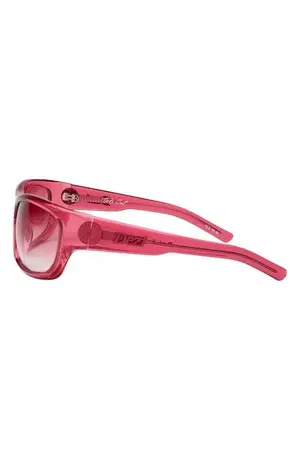 Dezi Tints Out 61mm Gradient Wrap Sunglasses - Raspberry / Berry Faded