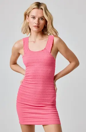 FLORENCE BY MILLS Seersucker Minidress - Calypso Coral