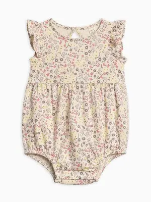 COLORED ORGANICS Sommer Organic Tank Romper - Giada Floral / Lilla