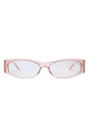 Dezi Desk Sidez Rectangular Blue Light Blocking Glasses - Crystal Pink / Bluelight