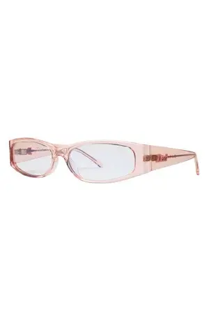 Dezi Desk Sidez Rectangular Blue Light Blocking Glasses - Crystal Pink / Bluelight