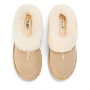 DEARFOAMS Fireside Adelaide Shearling Clog Slipper - Sand